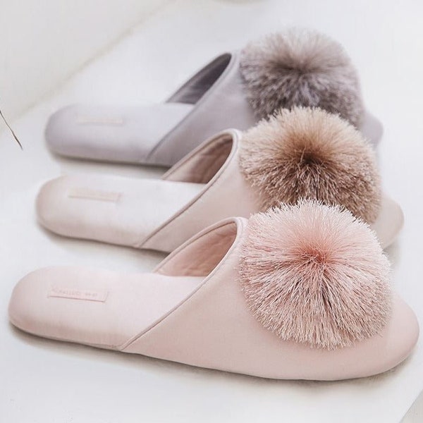 Satin Slippers - Etsy