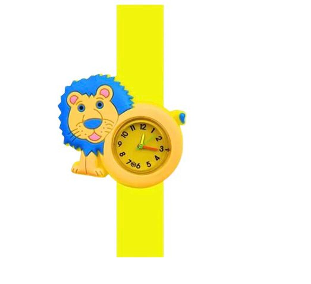 Animal Kids Watch Yellow Lion Slap Bracelet Animal Watch for Kids or ...
