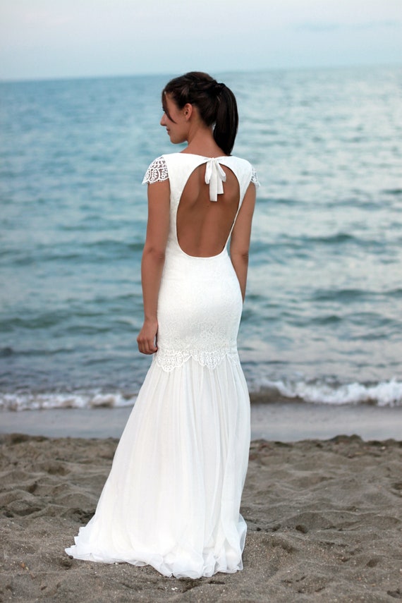 Simple Lace Beach Wedding Dresses