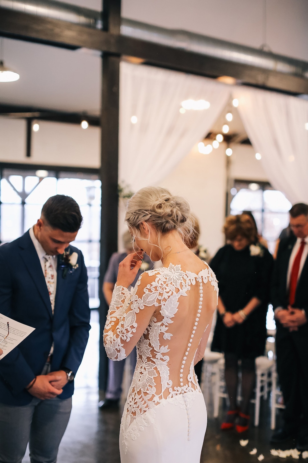 Lace Wedding Dress, Alternative Wedding Dress, Long Sleeve Wedding ...