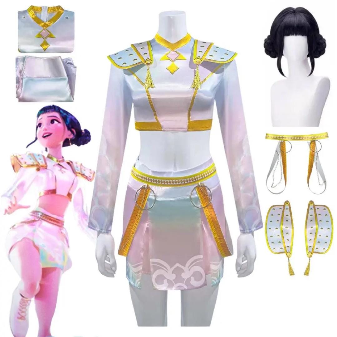 Zoey Kpop Demon Hunters Cosplay Costume Disguise for Women Girl Skirt ...