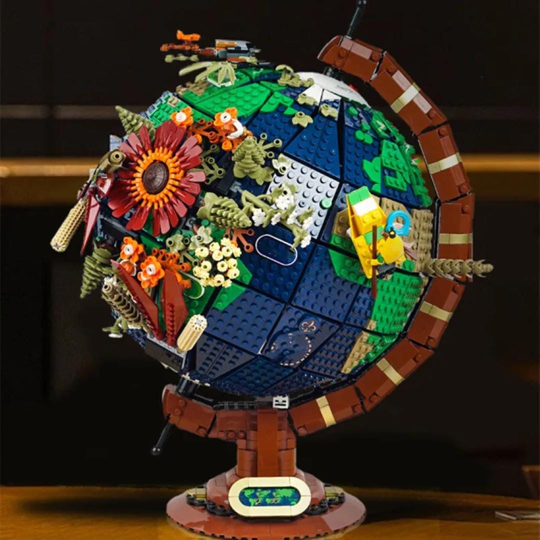 New Product 2585PCS Creative Globe Map Model Building Block Technology ...