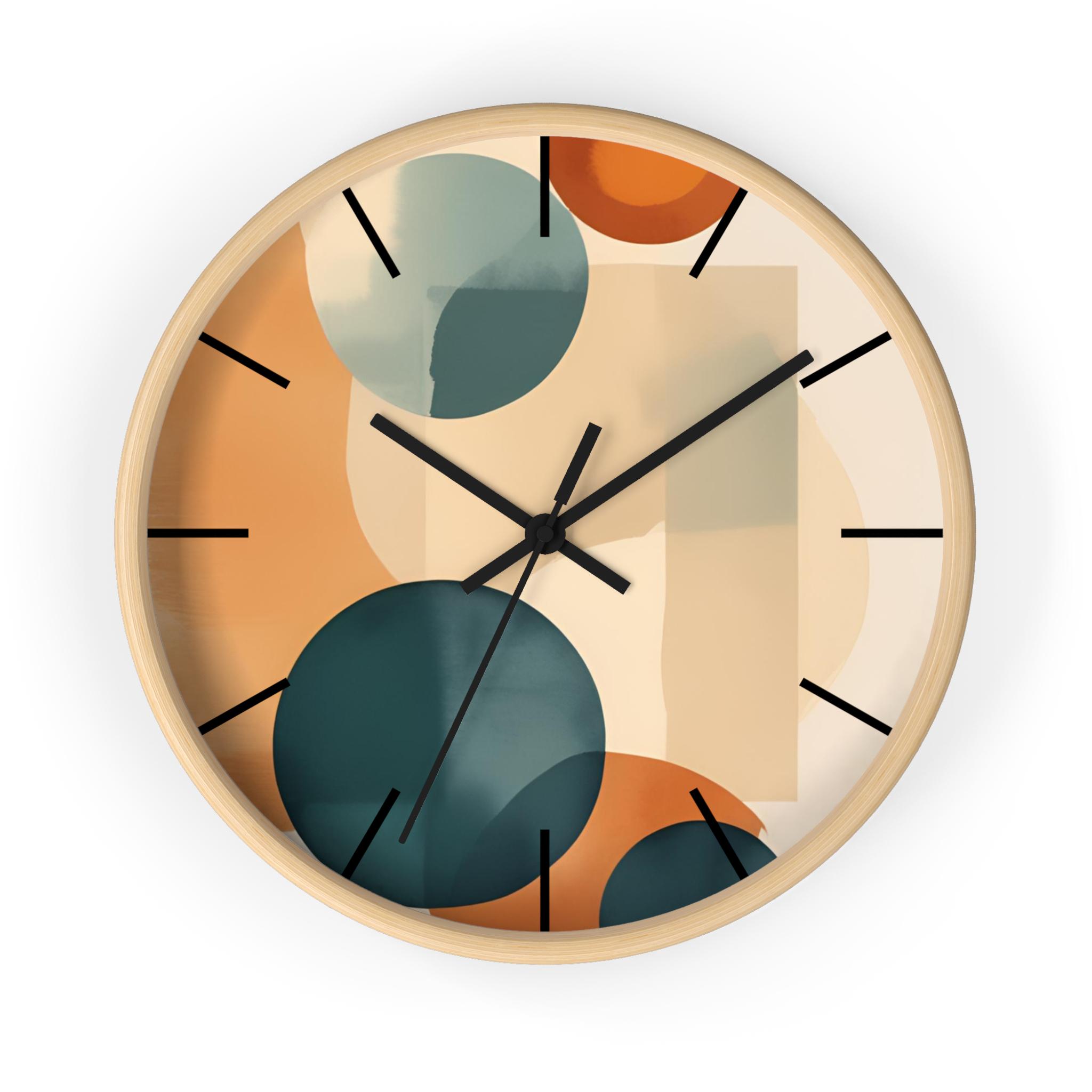 MCM Clock, Mid Century Modern Wall Clock | 10" MCM Abstract Clock ...