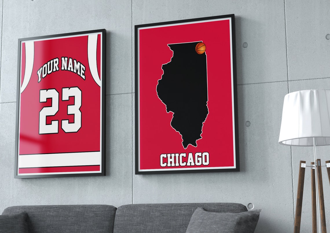 Uniform Map Us State Poster Basketball Customize NBA Man Sports ...