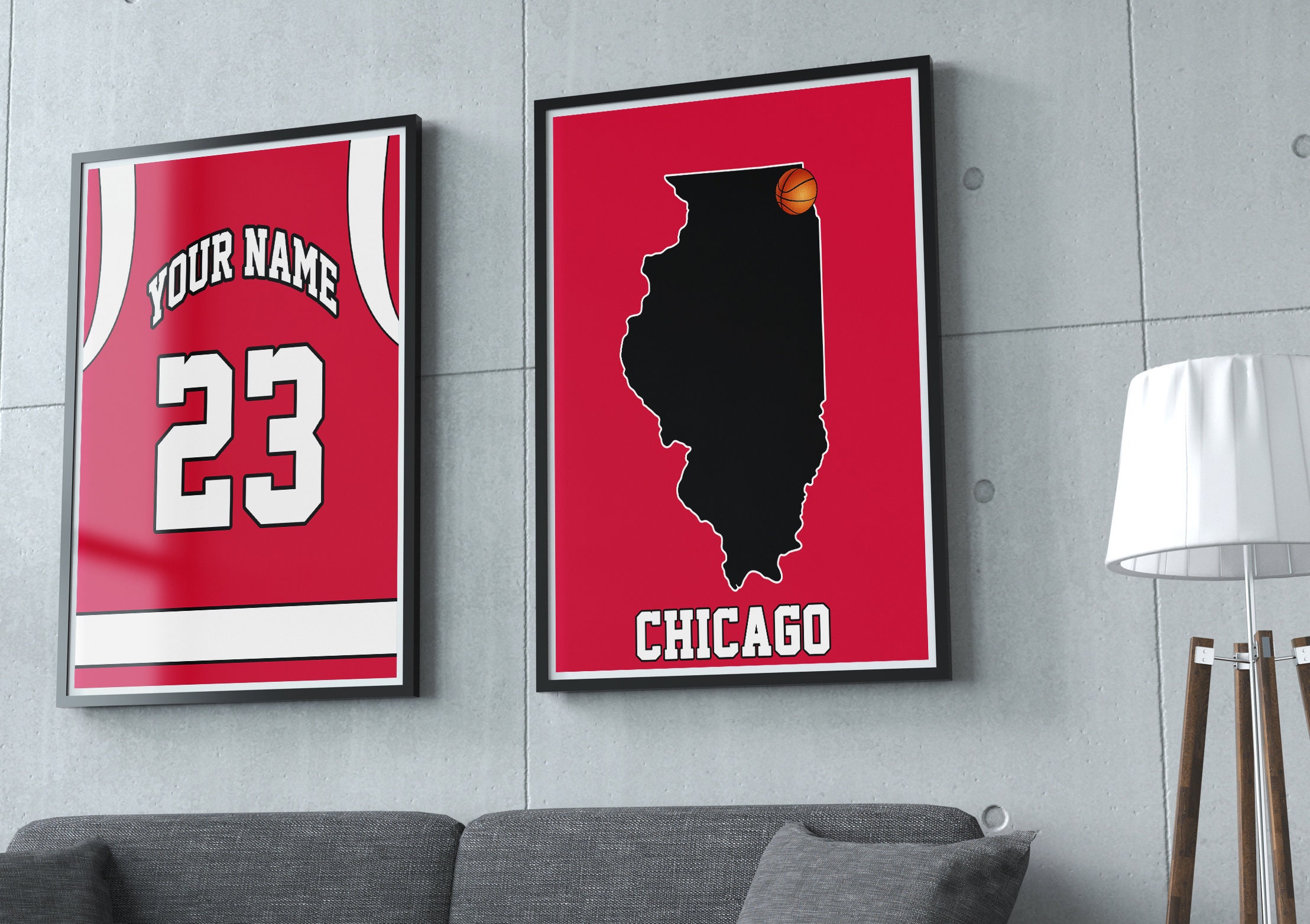 Uniform Map Us State Poster Basketball Customize NBA Man Sports ...