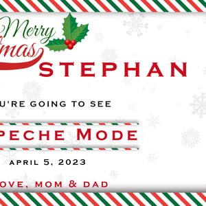 Printable Christmasticket Christmas Gift Template, Santa Gift ...