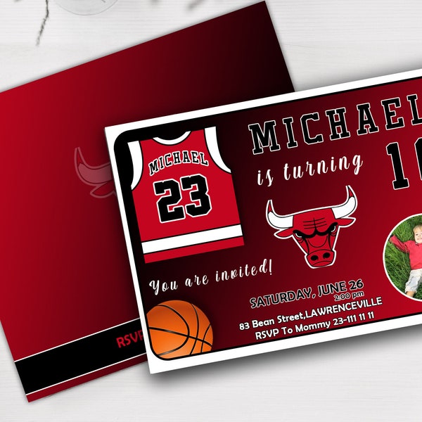 Bulls Birthday Invitations - Etsy