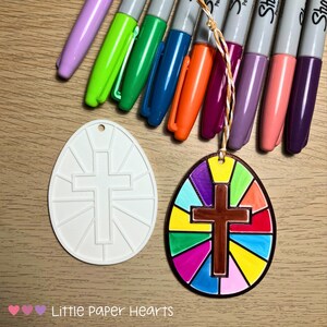 3D Printed Kids Colouring Activity Ornament | Easter Egg Bible Verse ...