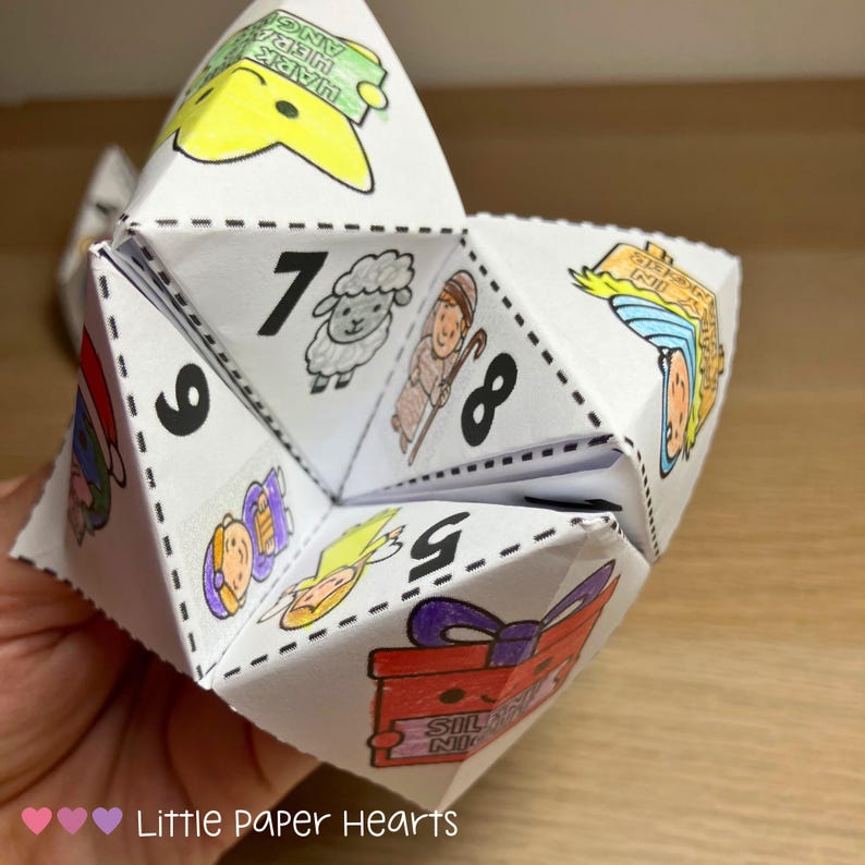 Nativity Christmas Chatterbox | Printable Kids Activity (instant ...