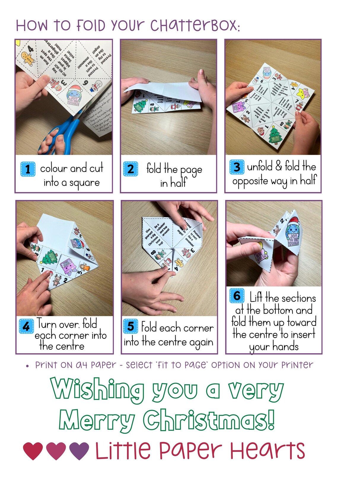 Nativity Christmas Chatterbox | Printable Kids Activity (instant ...