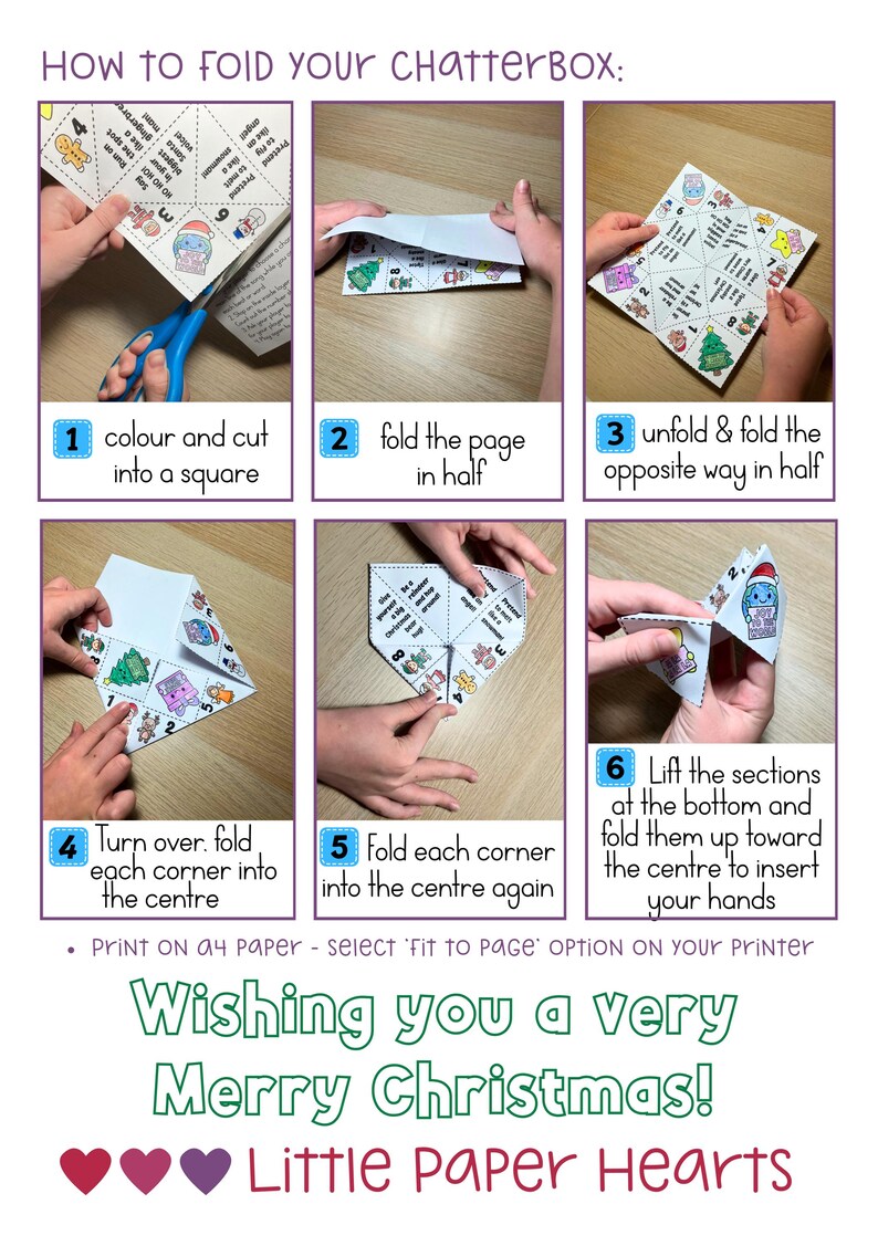 Nativity Christmas Chatterbox | Printable Kids Activity (instant ...