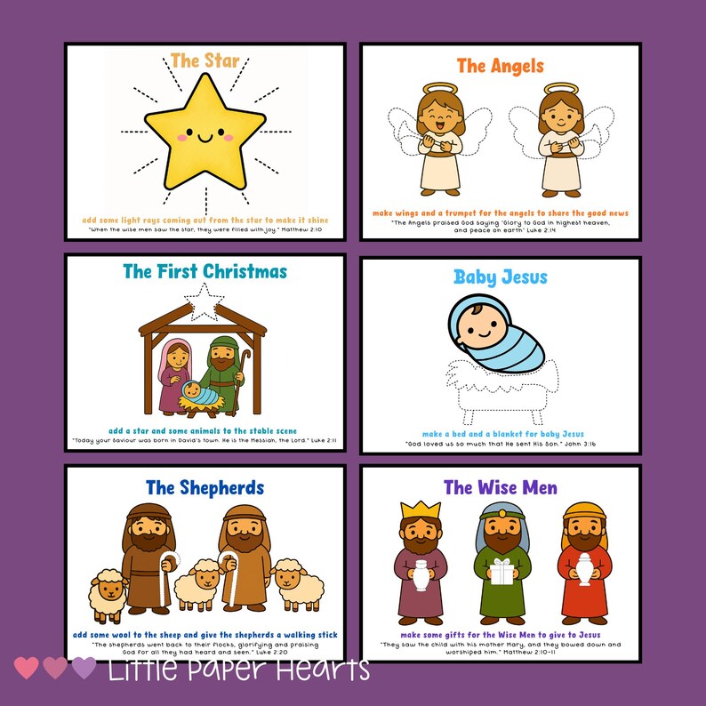 Nativity Playdough Mats | the First Christmas | INSTAND DOWNLOAD ...