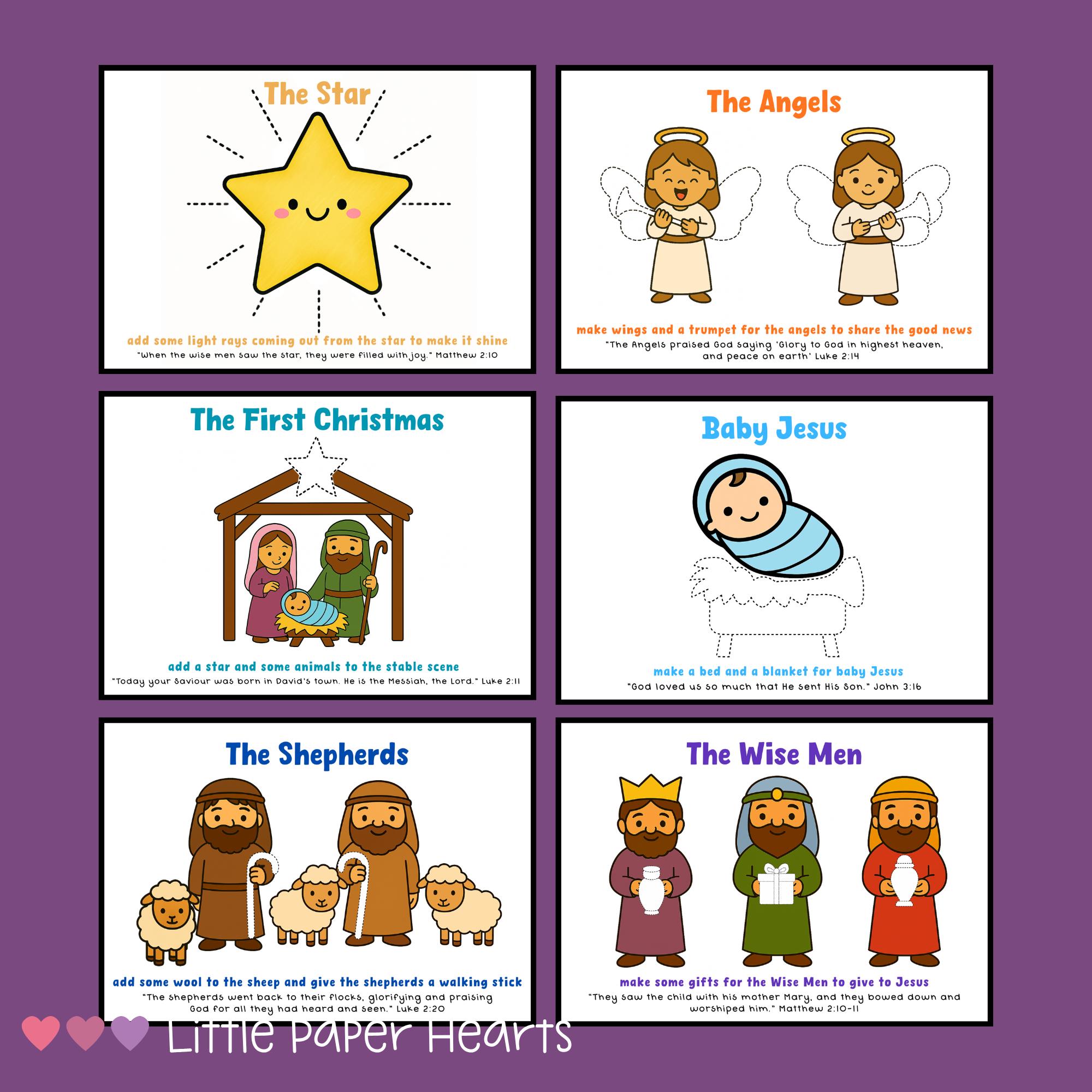 Nativity Playdough Mats | the First Christmas | INSTAND DOWNLOAD ...