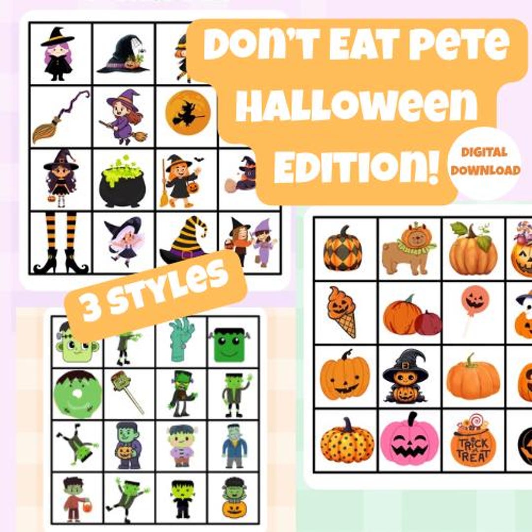 Don't Eat Pete! Halloween Game | Printable Kids Party Game (PDF) - Etsy