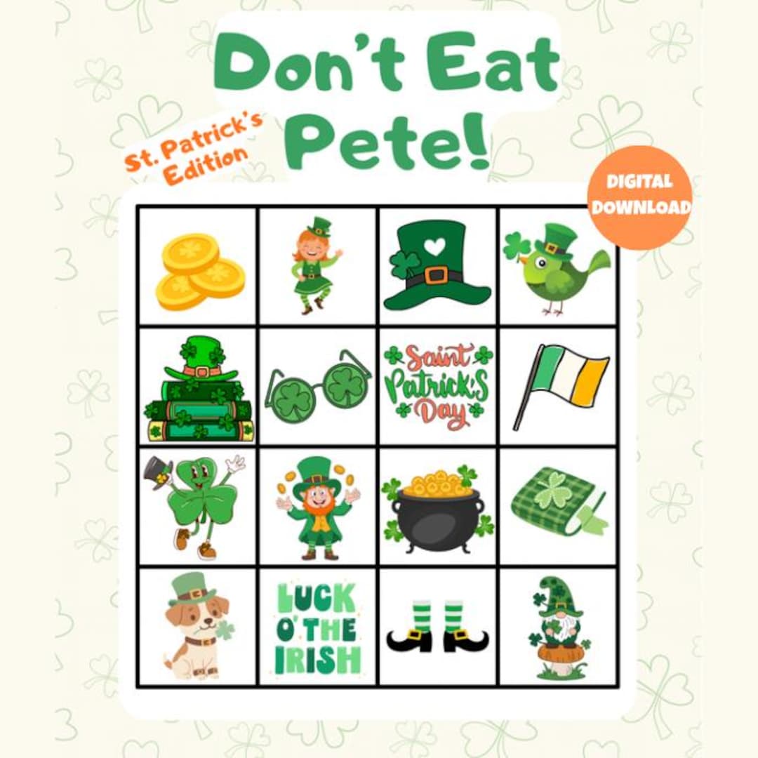 Don't Eat Pete the St. Patrick’s Game | Kids St. Patrick’s Day Party ...