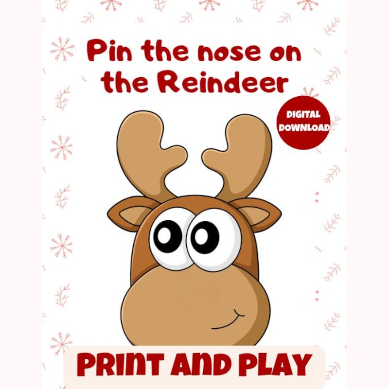 Reindeer Pin - Etsy
