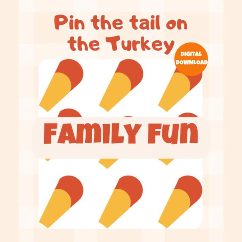 Thanksgiving Pin the Feather on the Turkey Printable | Kids Party Game ...