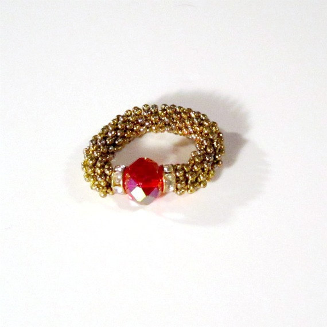 Red Crystal Ring Gold Jewelry R-1 - Etsy