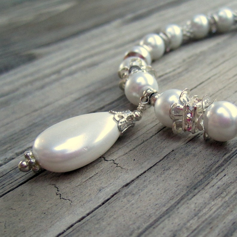 Pearl Bracelet Wedding Jewelry June Birthstone Jewellery Silver ...