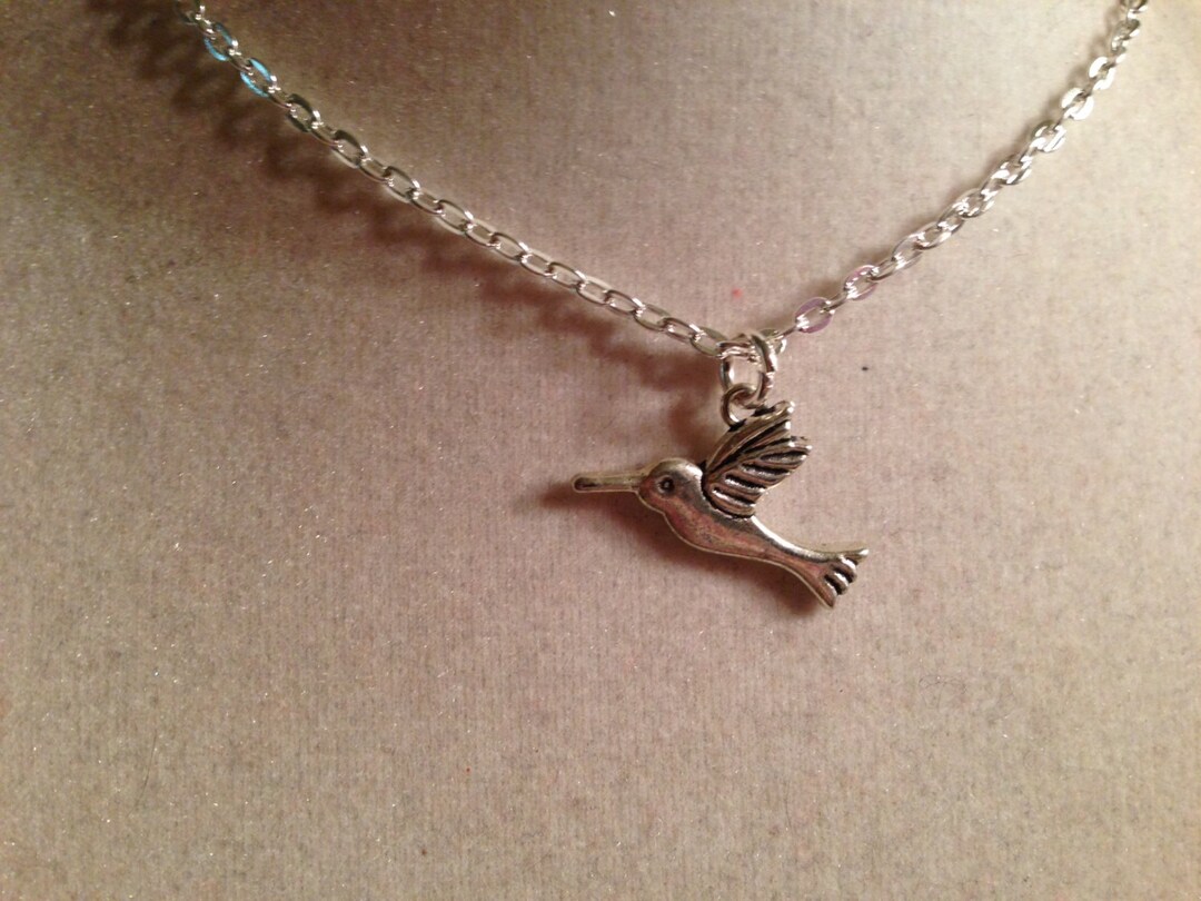 Hummingbird Necklace - Silver Jewelry - Pendant Jewellery - Chain ...