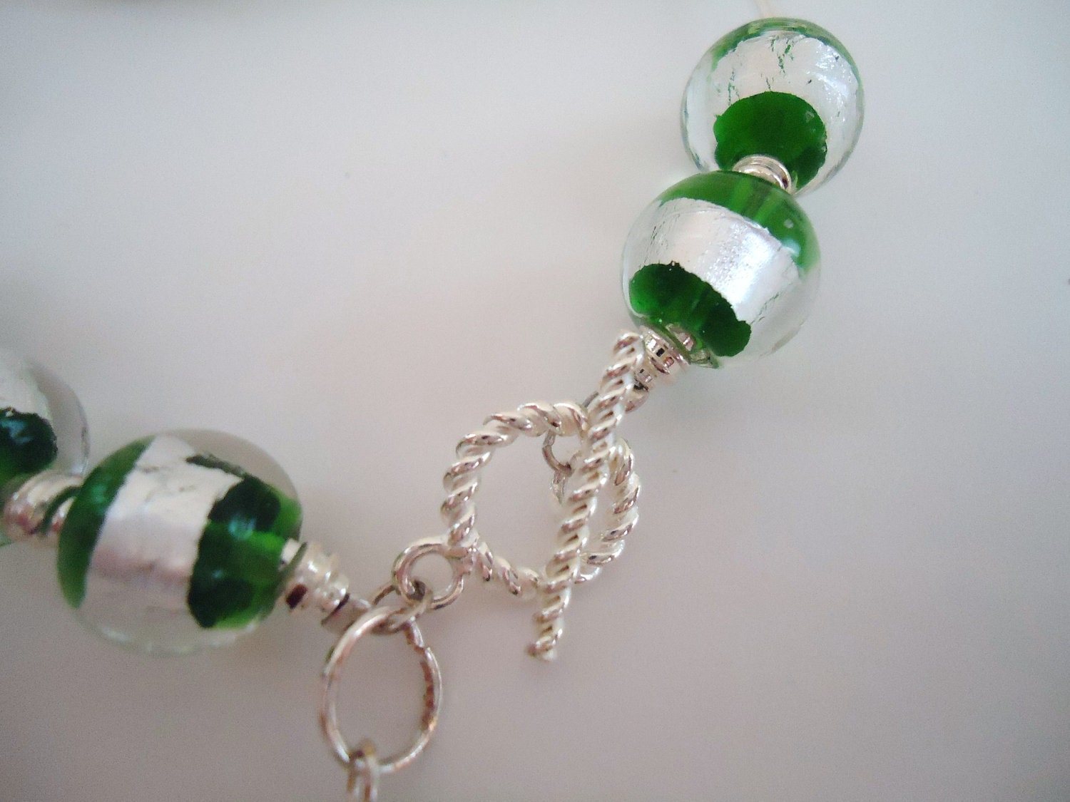 Green Bracelet St. Patrick's Day May Birthstone Silver Jewelry Unique ...
