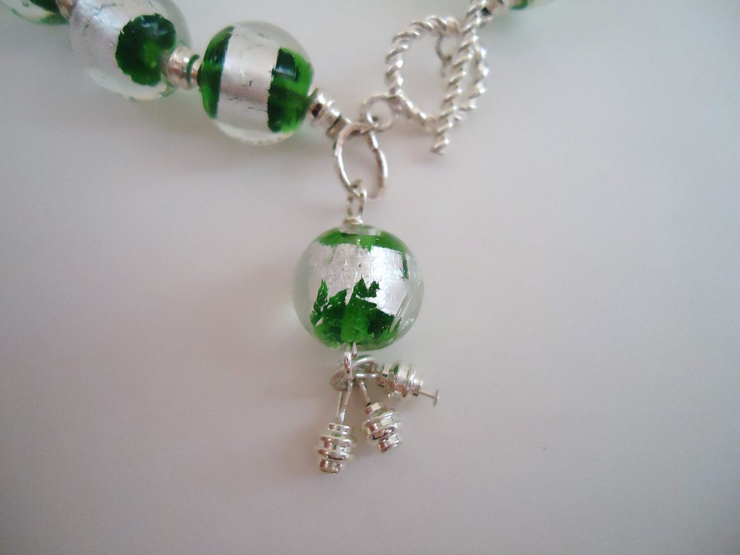 Green Bracelet St. Patrick's Day May Birthstone Silver Jewelry Unique ...