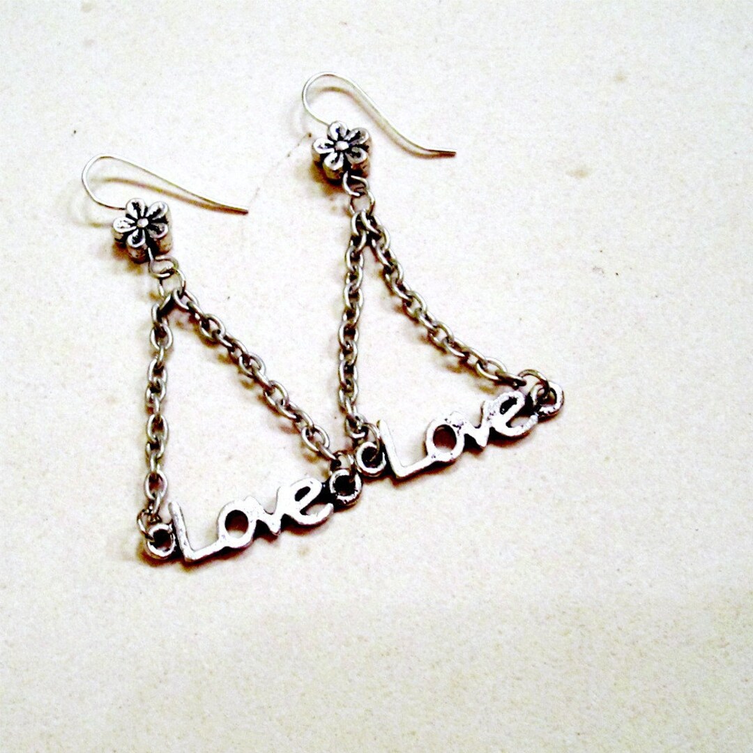 Love Earrings - Love Jewelry - Chandelier Jewelry - Silver Jewellery ...