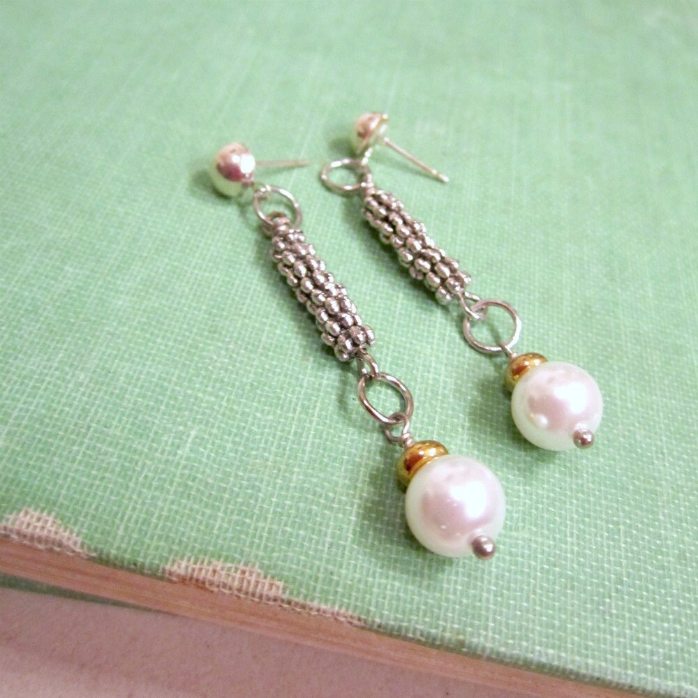 Pearl Earrings - June Birthstone Jewellery - White Wedding Jewelry ...