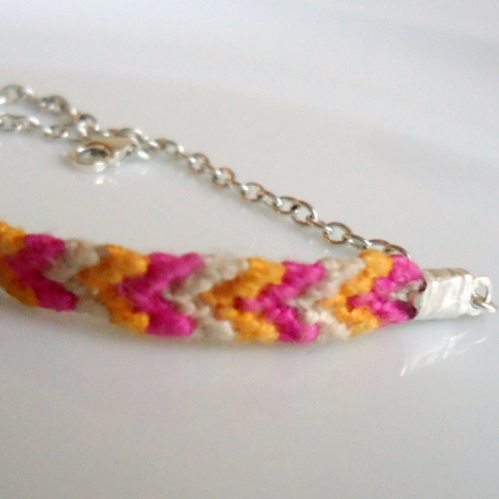 Chevron Bracelet Sterling Silver Jewelry Geometric Jewellery Chain ...