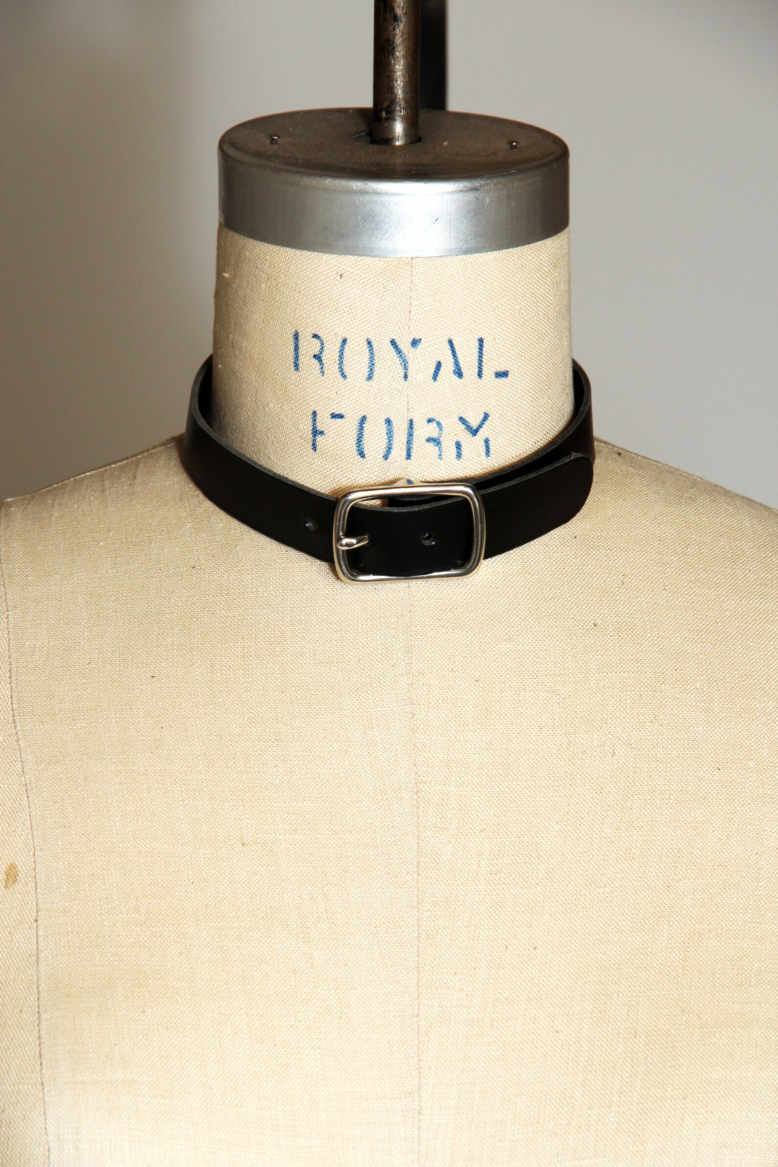 Basic Buckle Choker Black Leather Choker - Etsy