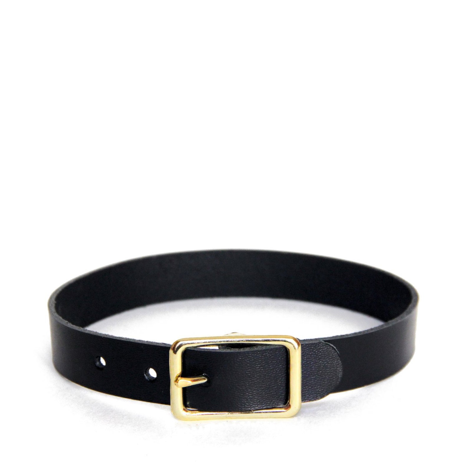 Basic Buckle Choker Black Leather Choker - Etsy