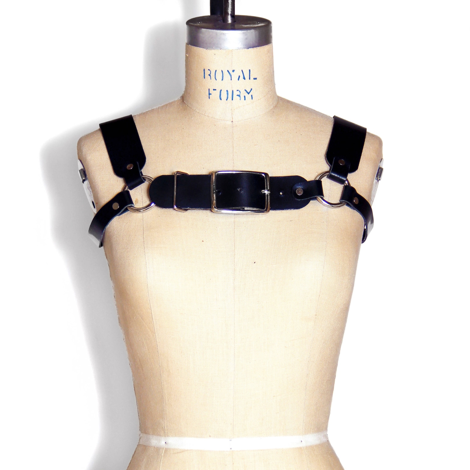 Alpha Harness -- Black Leather Chest Harness - Etsy