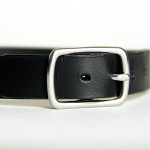 Basic Buckle Choker Black Leather Choker | Etsy