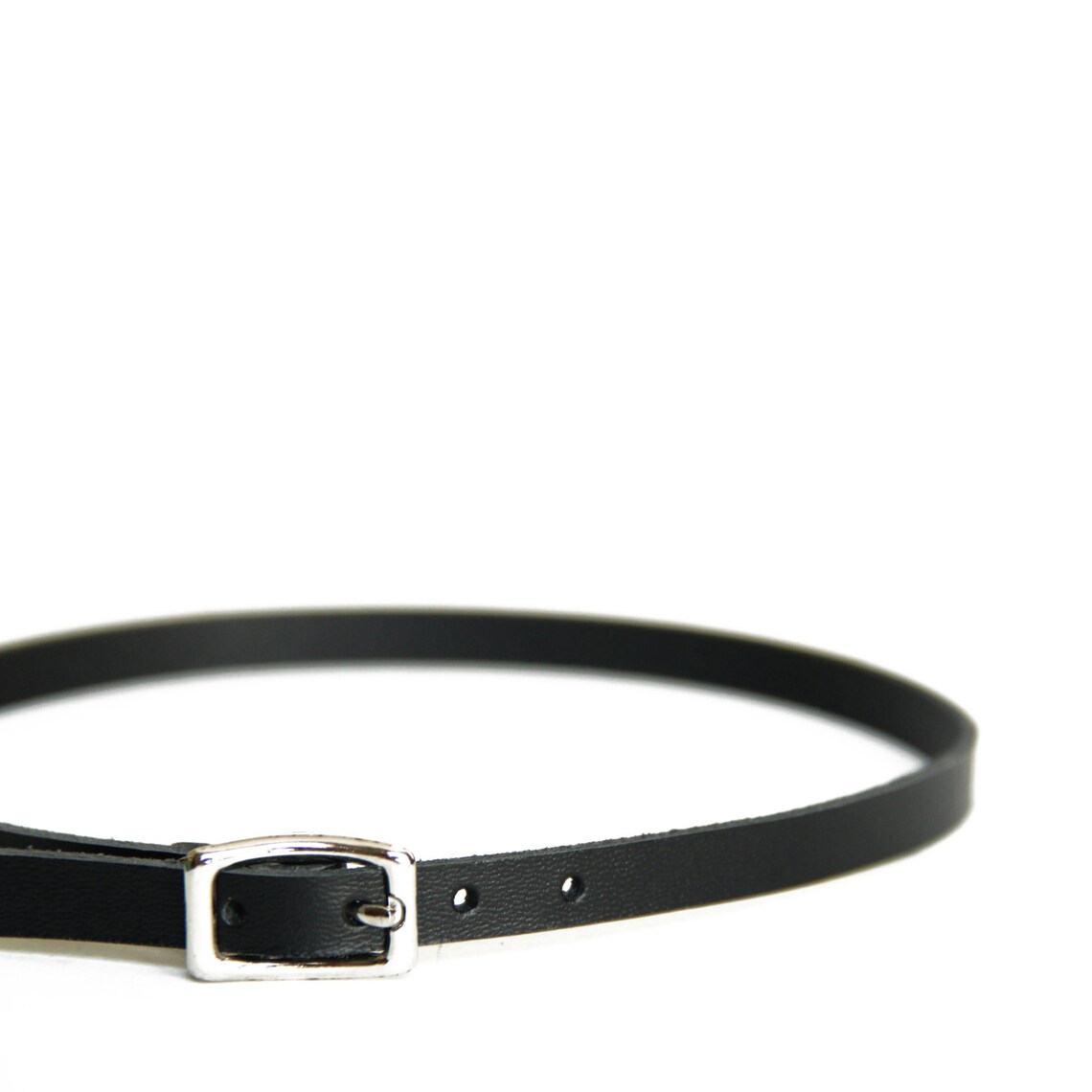 Mini Basic Buckle Choker Black Leather Choker - Etsy