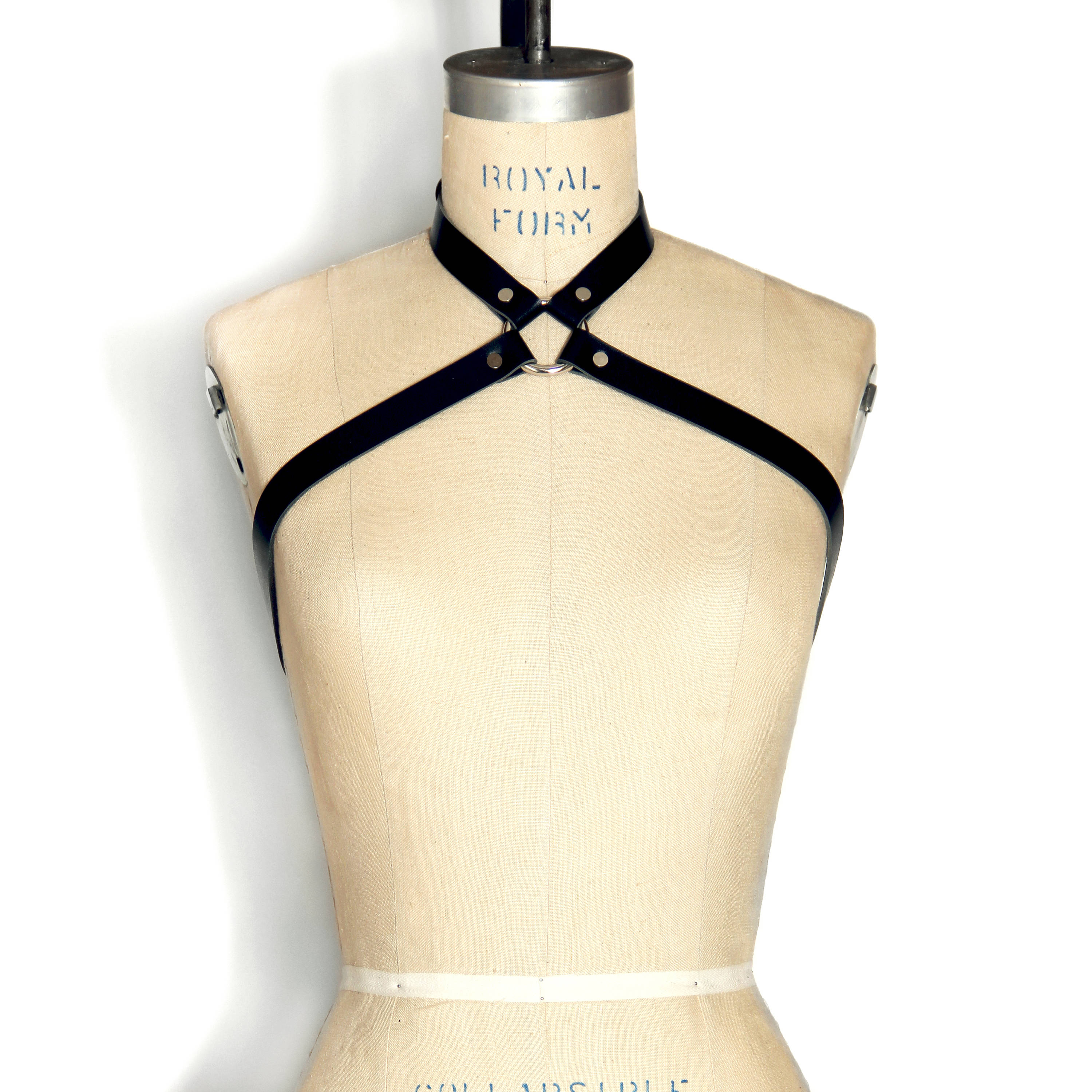 Orbital Harness Black Leather Chest Harness | Etsy