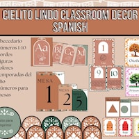 Bilingual Classroom Hand Signal Posters Neutral Cielito Lindo Theme ...