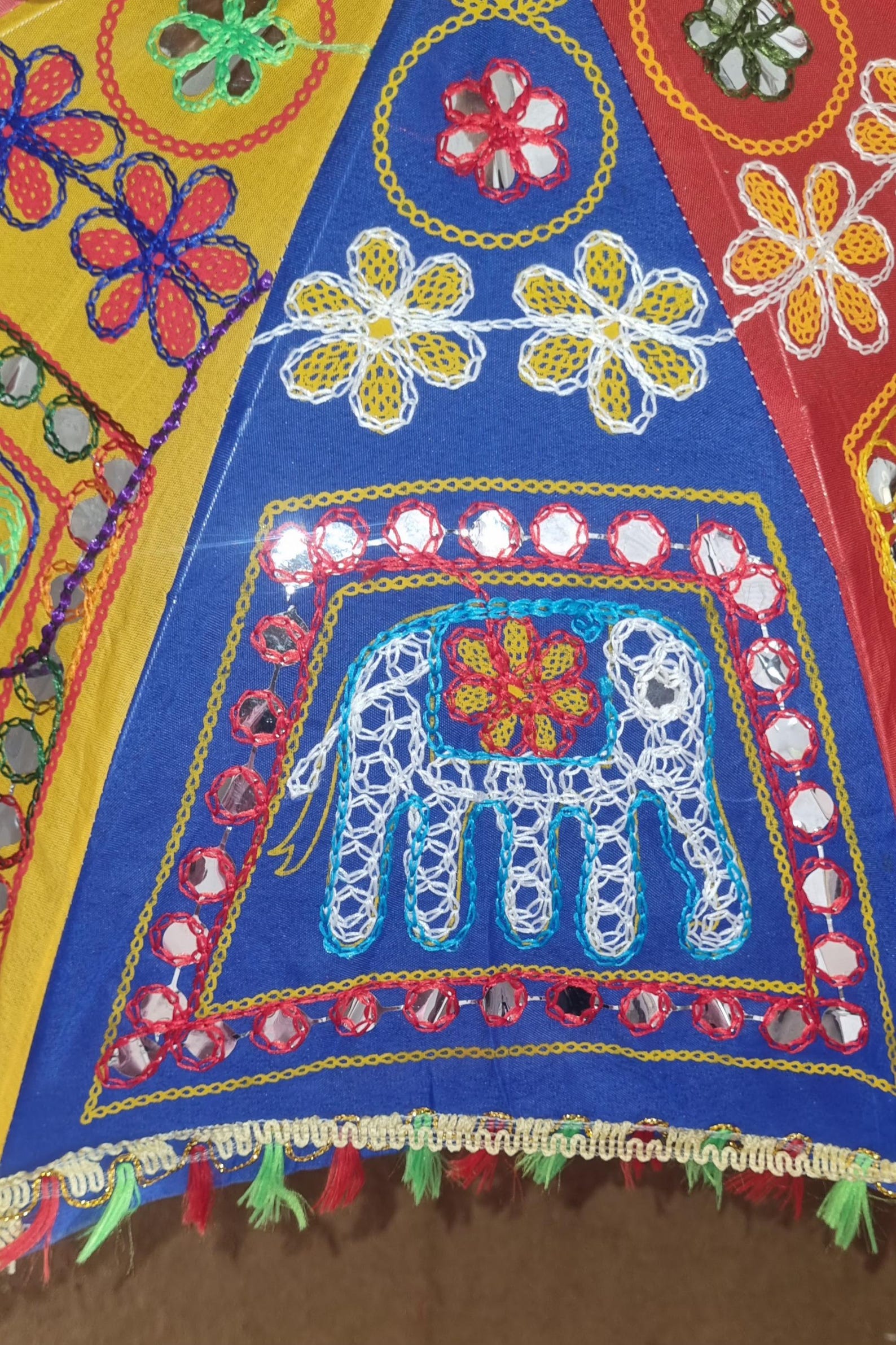 Handmade Embroidered Umbrella,traditional Indian Parasol,rajasthani ...