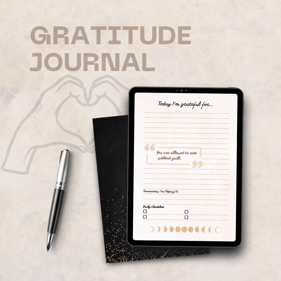 Gratitude Journal | Digital & Printable | Daily Reflection Pages ...