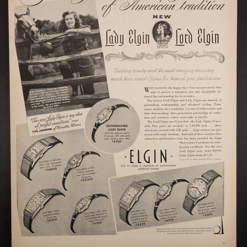 Vintage Lord Elgin Watches - Etsy