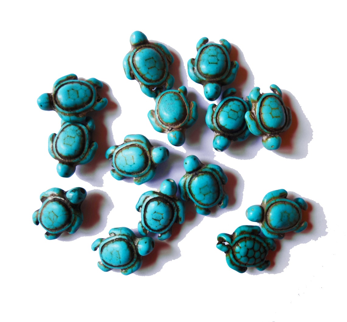 Turquoise Turtle Tortoise Dread Bead Gemstone, Sister Locks Jewelry. - Etsy
