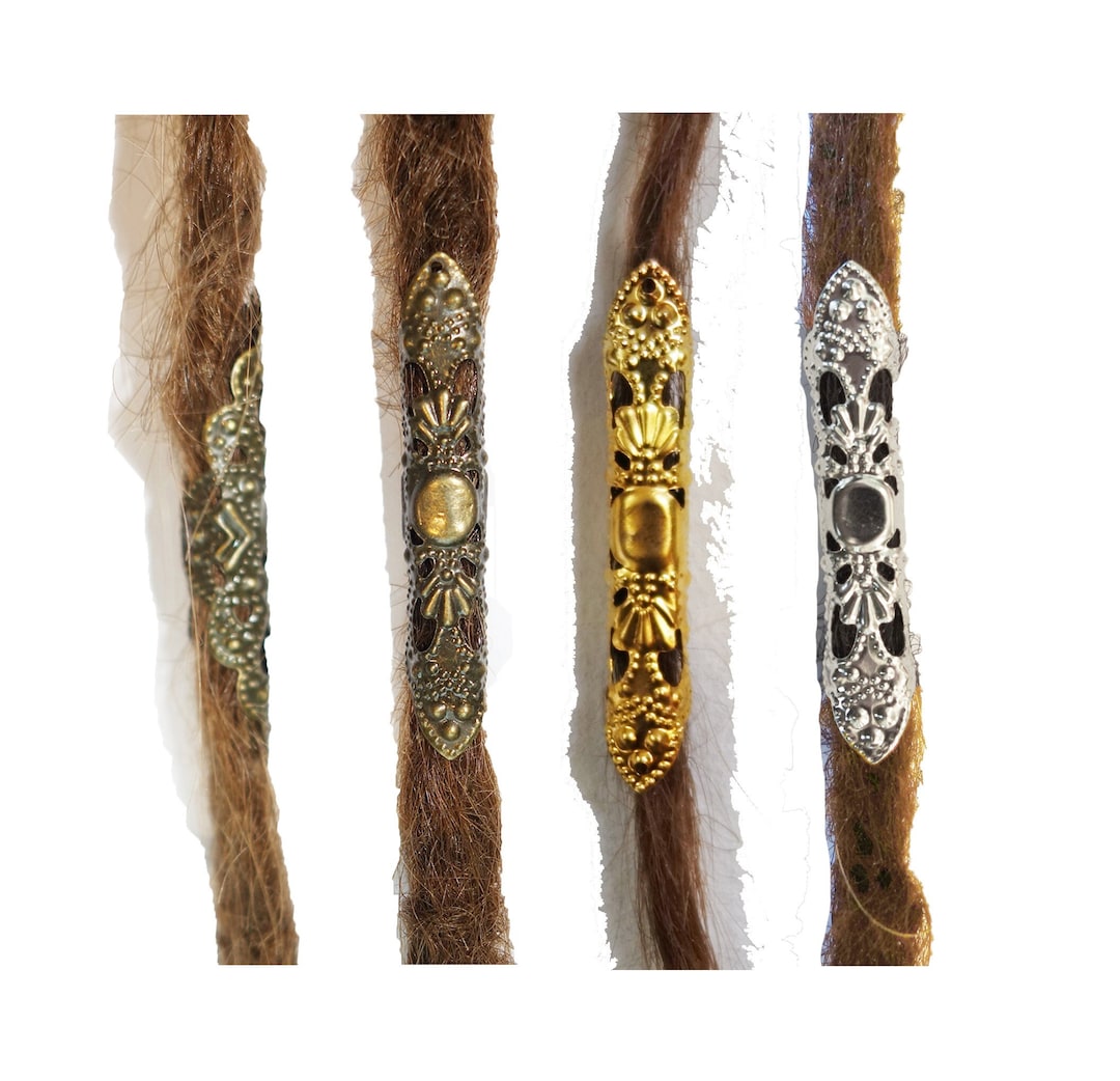 Filigree Dread Bead Dreadlock Tube, Jewelry in Bronze Gold or Silver ...