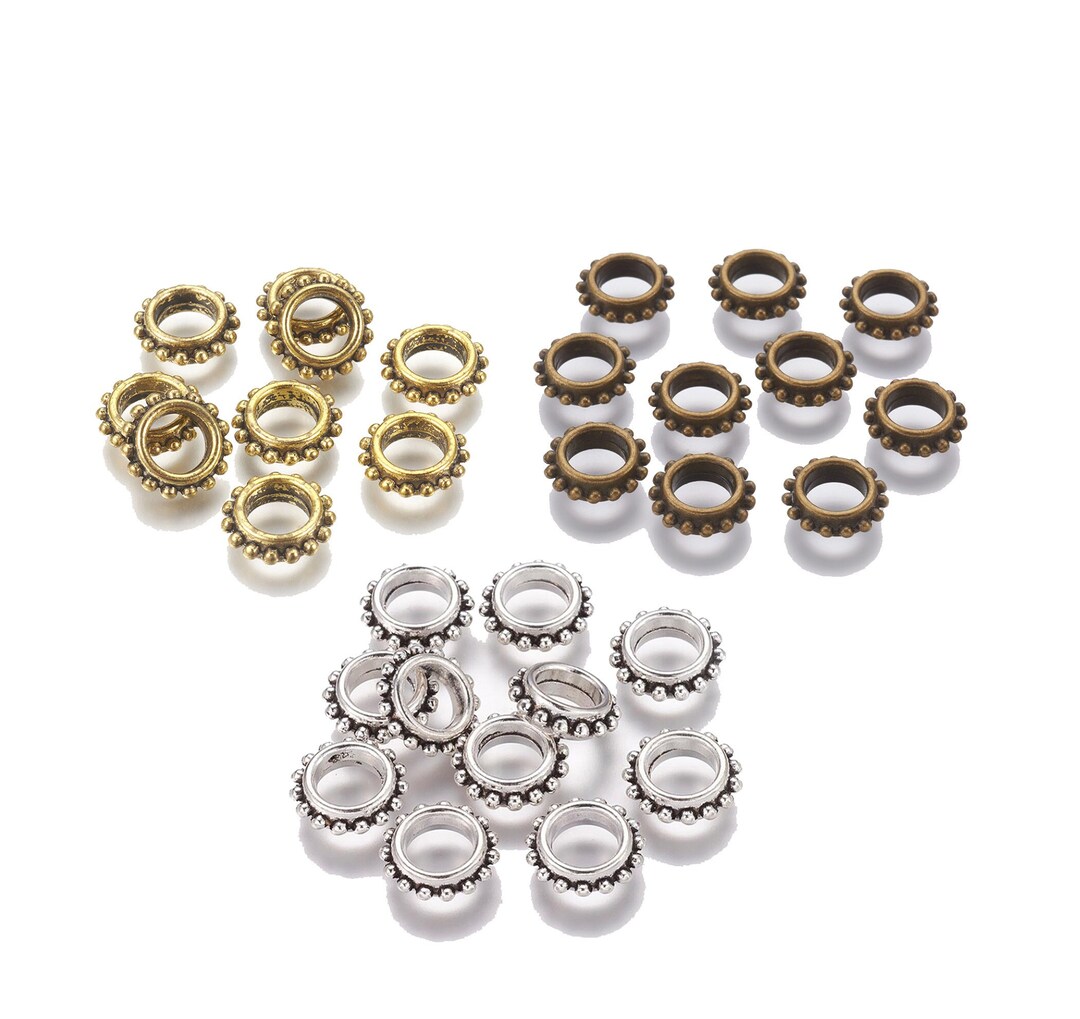 6 Bronze Silver or Golden Dreadlocks or Beard Beads - Etsy