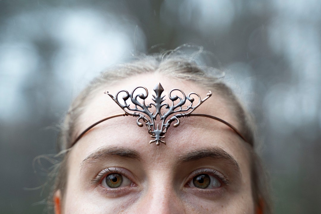 Tiara Circlet Head Piece Elven Crown in Copper - Etsy