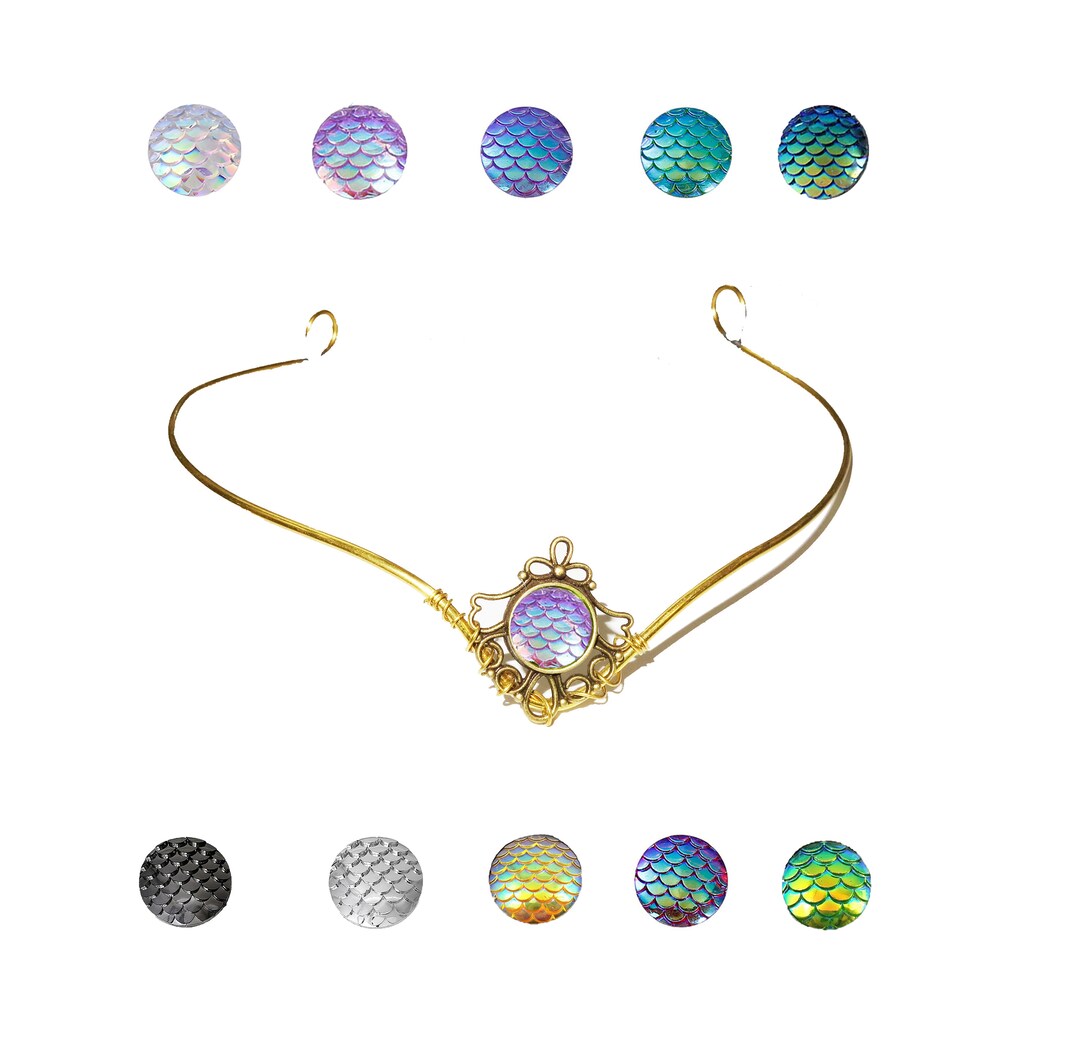 Tiara Circlet Head Piece Elven Crown With Dragon Scale in Brass ...