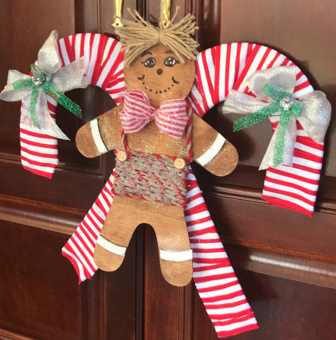 Christmas Gingerbread Man Candy Cane Whimsical Tree - Etsy