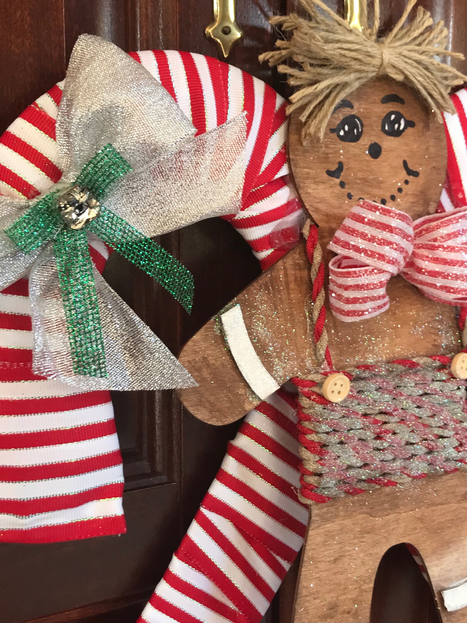 Christmas Gingerbread Man Candy Cane Whimsical Tree - Etsy