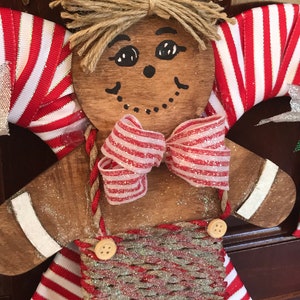 Christmas Gingerbread Man Candy Cane Whimsical Tree - Etsy