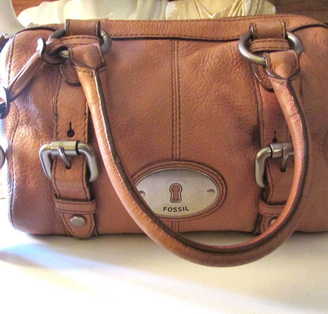 Vintage FOSSIL maddox Satchel Leather Bag, Long Live Vintage Top Handle ...