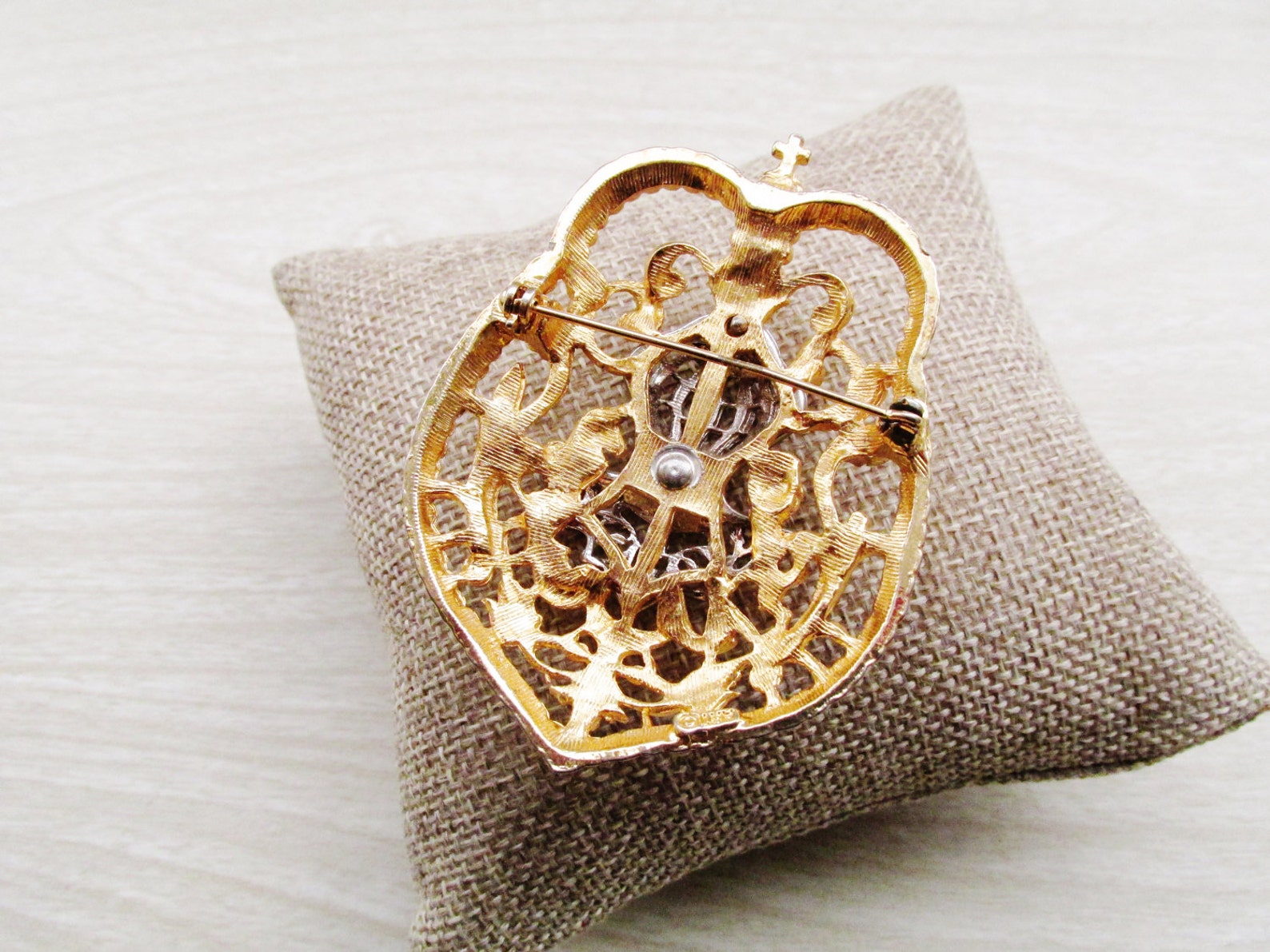 Signed ART Heraldic Shield Brooch Royal Crest Coat of Arms | Etsy