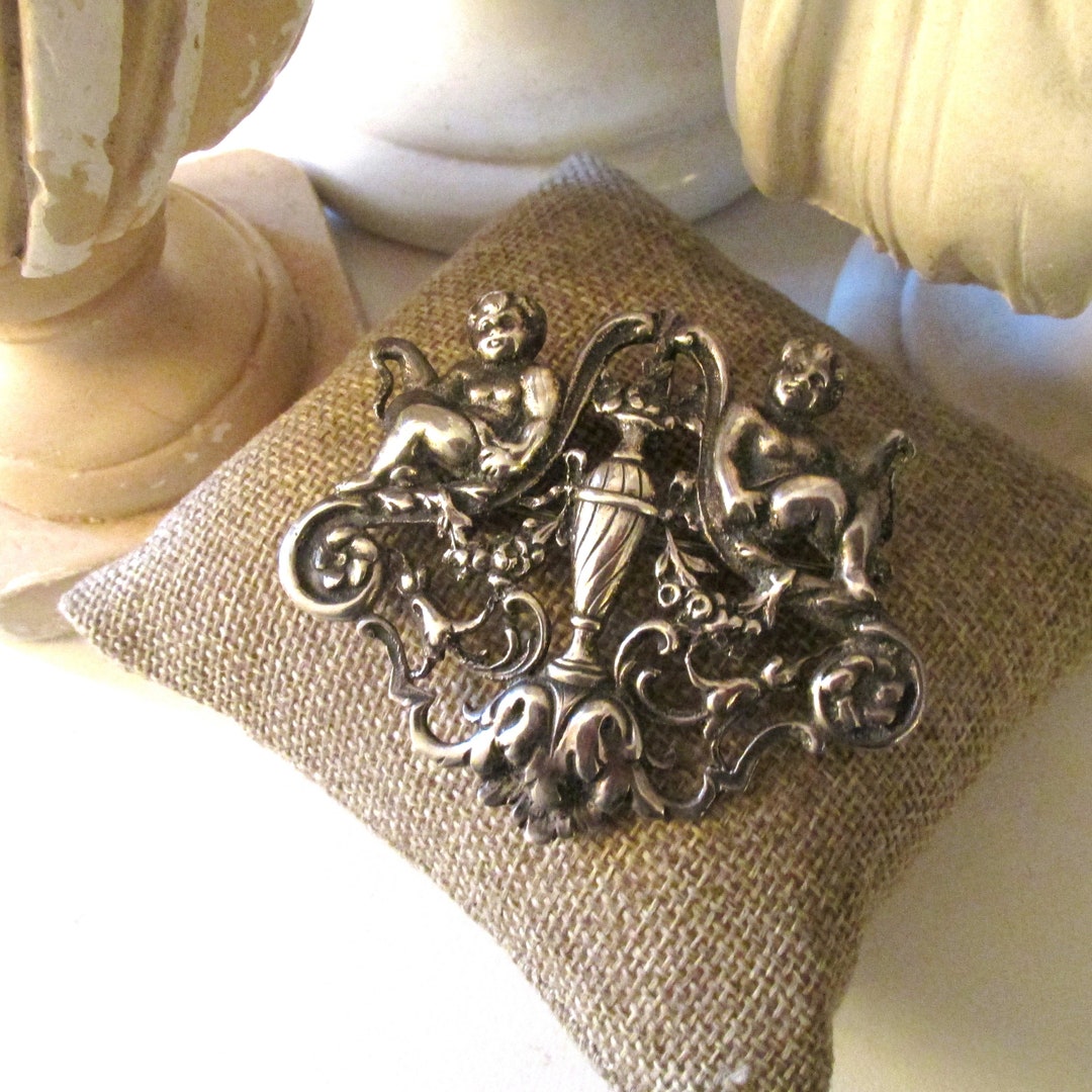 CINI Sterling Florentine Cherub Brooch/pendant, Guglielmo Cini Brooch ...